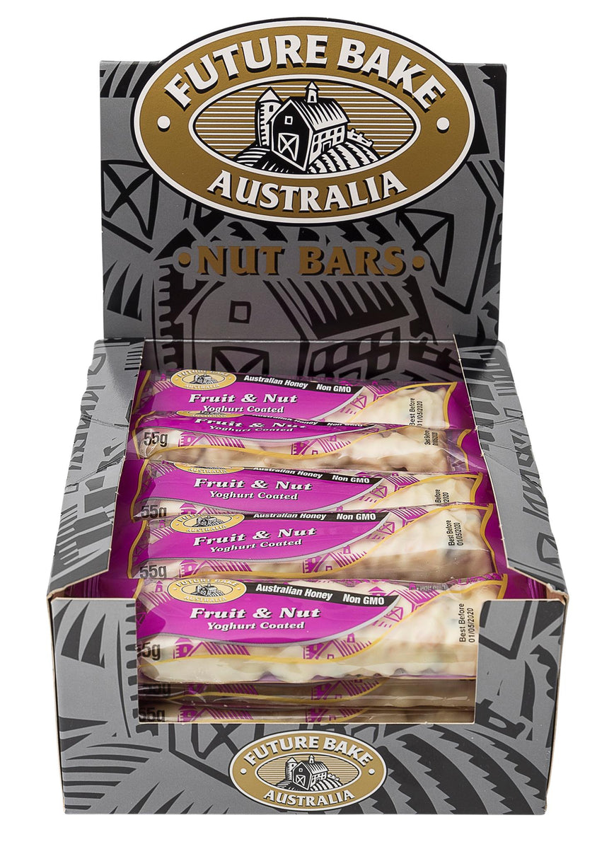 Fruit & Nut Yoghurt Coated Nut Bar (Box of 20) – Future Bake Australia ...