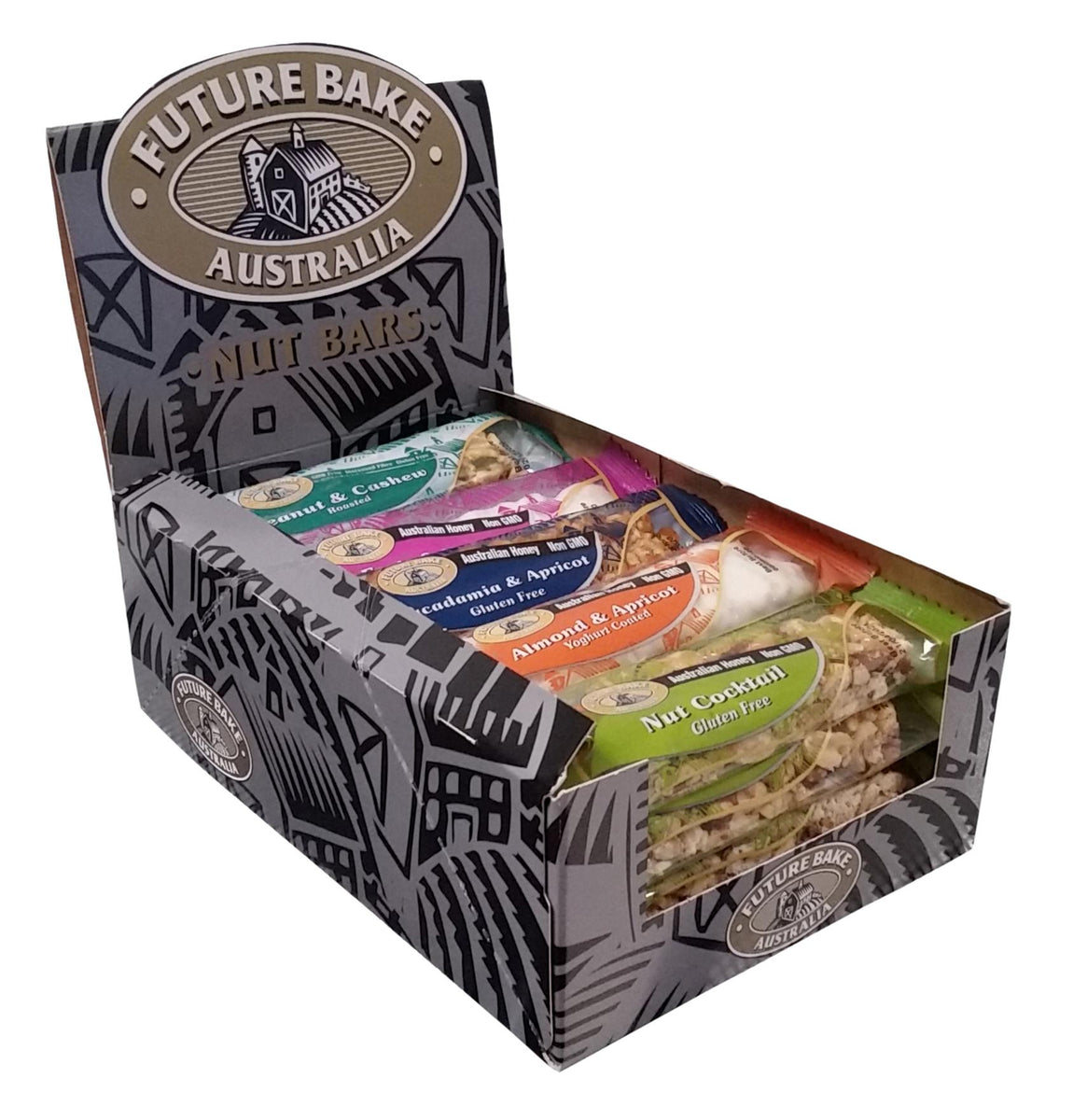 Assorted NUT BARS Pack (Box of 20) – Future Bake Australia Pty Ltd