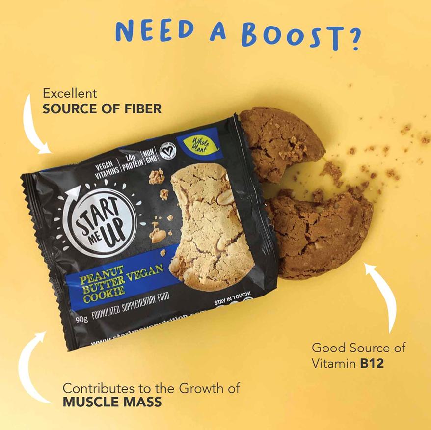 Peanut Butter Vegan Vitamin & Protein Cookie (Box of 12) – Future Bake ...
